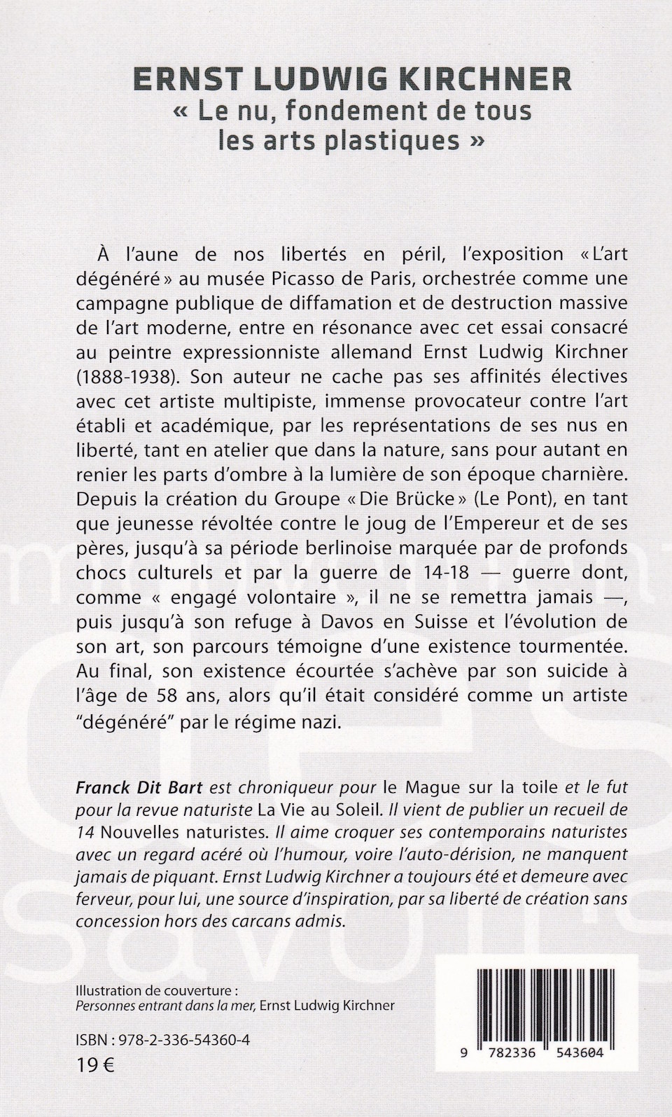 Interview à nu de Franck dit Bart, au sujet de l'artiste Kirchner, par ...